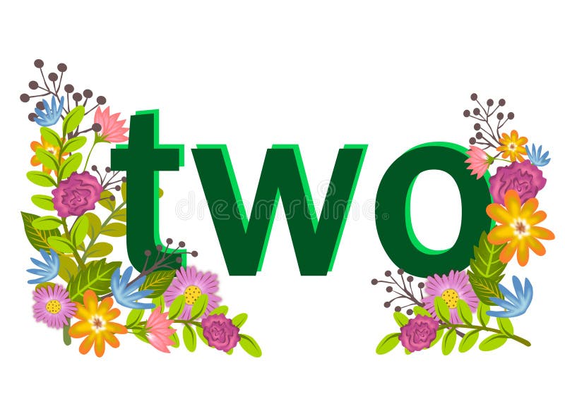 The word of two stock illustration. Illustration of background - 127166995