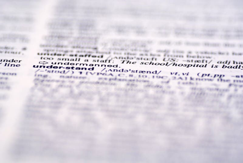 Understand Word Definition Text In Dictionary Page Stock Understand Word Definition Text In Dictionary Page Stock