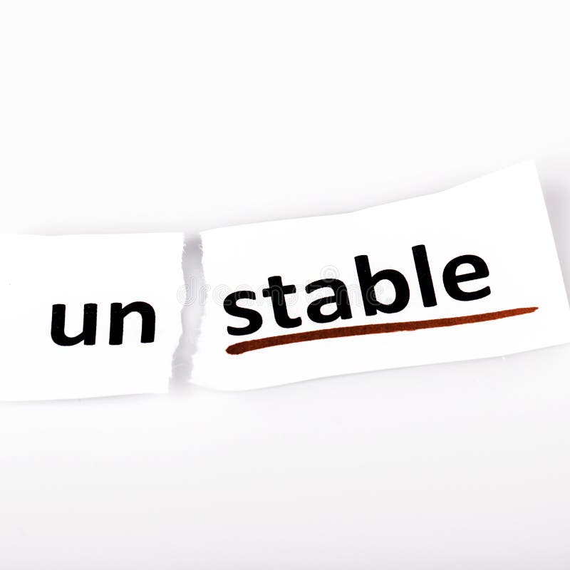 Unstable to stable concept stock image. Image of write - 34478163