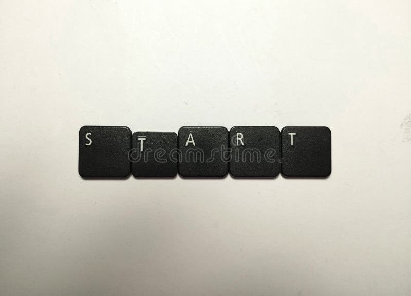 Word Start Written Keyboard Keys Stock Photos - Free & Royalty-Free ...