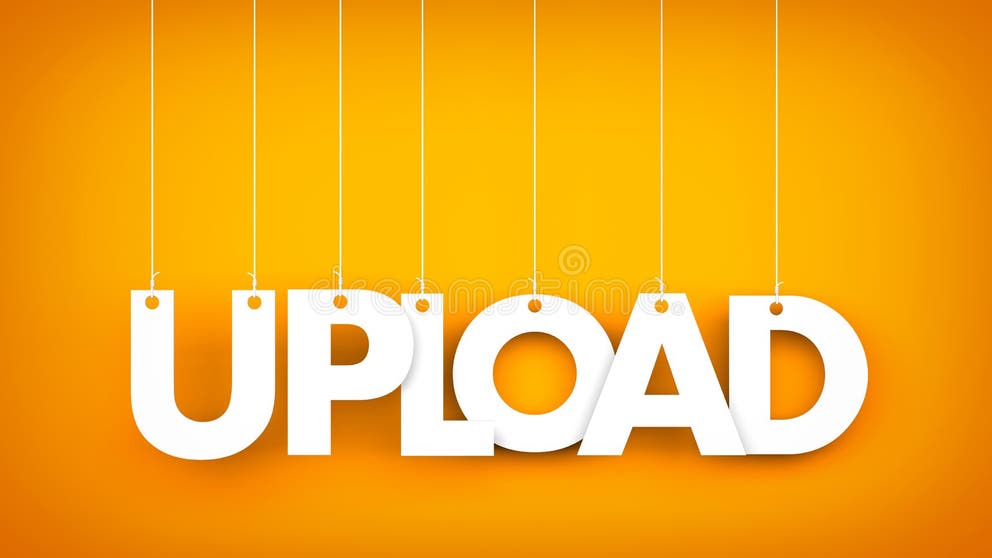 Word Upload Hanging Orange Background Stock Illustrations – 3 Word ...