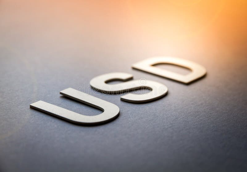 Word USD Written with White Solid Letters Stock Photo - Image of font ...