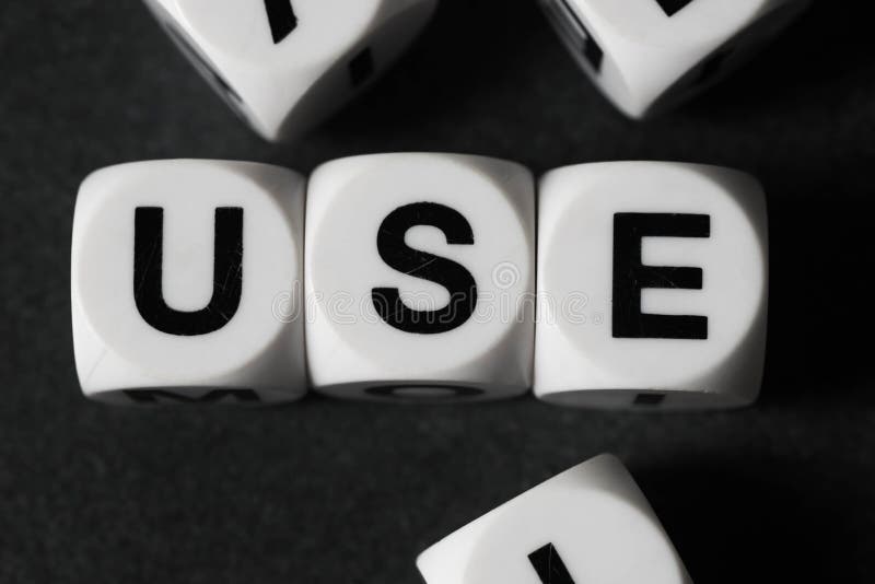 Word use on toy cubes stock image. Image of advantage - 95652237