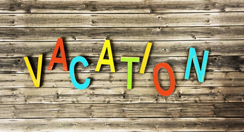 The Word Vacation Is Written And Circled On A Calendar Stock Image ...