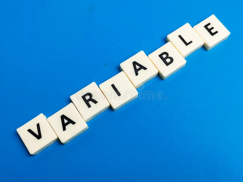Word Variable Made from Square Letter Tiles. Stock Image - Image of ...
