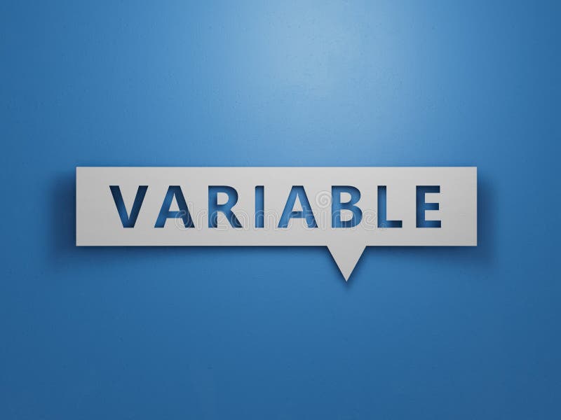 The Word Variable is Written on Speech Bubble. Stock Illustration ...