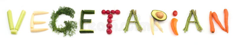 Word Vegetarian Made of Vegetables Stock Image - Image of freshness ...