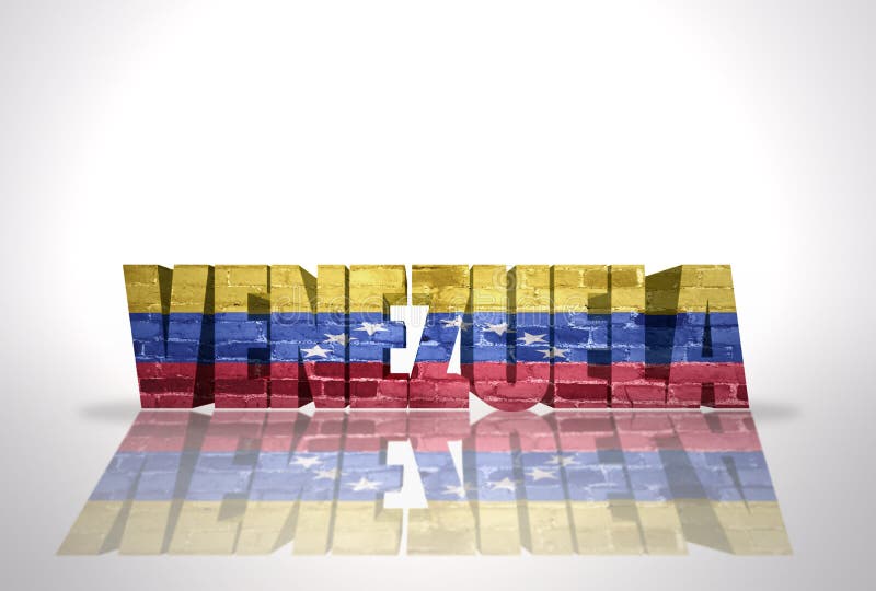 Venezuela Word with Flag Texture Stock Illustration - Illustration of ...