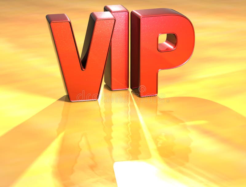 Word VIP on Yellow Background Stock Illustration - Illustration of ...