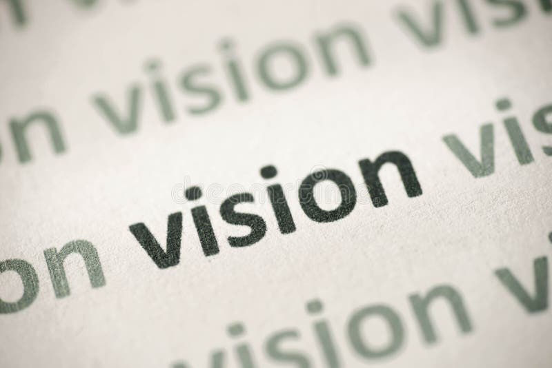 Definition Of The Word Vision Stock Image - Image of business, direct ...
