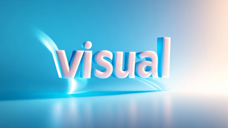 Word Visual Rendered in 3d with Blue Gradient Background Stock ...