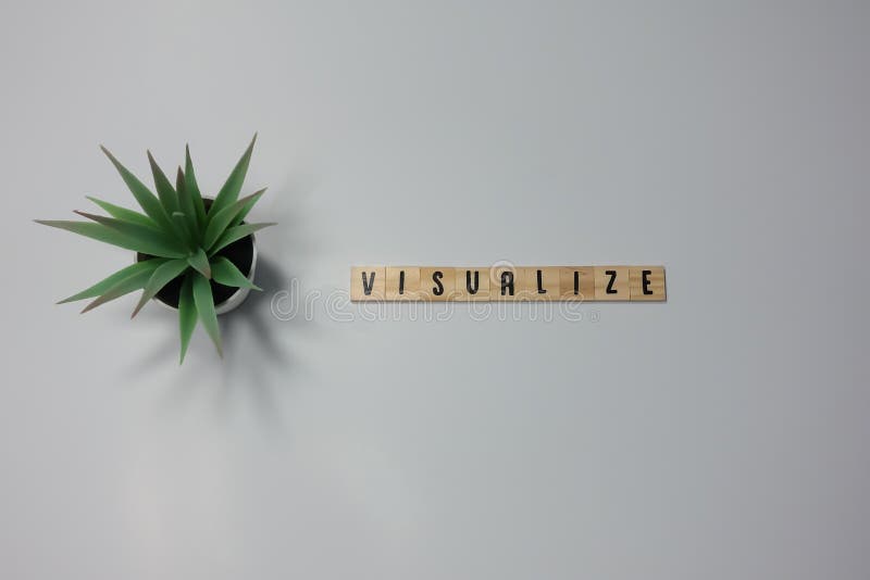 The Word Visualization is Written in Wooden Letter Tiles Stock Photo ...