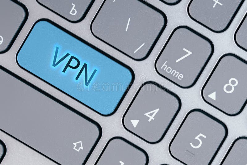 Word VPN is on the Blue Keyboard Key. Networks and it Concept. Concept ...