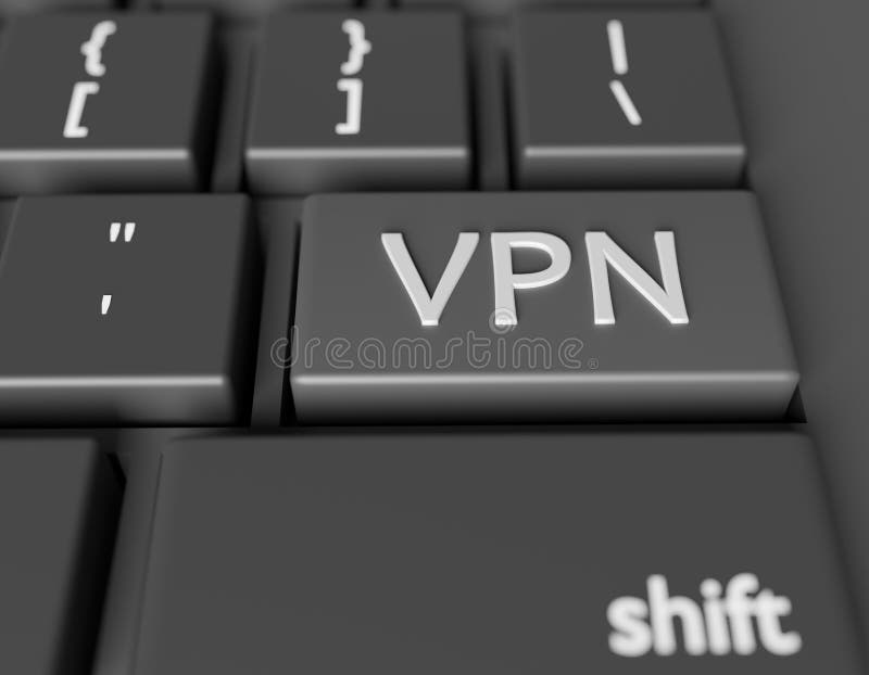 Word VPN is Written on a Computer Keyboard. Conceptual Image on a ...