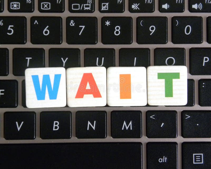 Word Wait Made from Wooden Gray Letters Stock Image - Image of idea ...