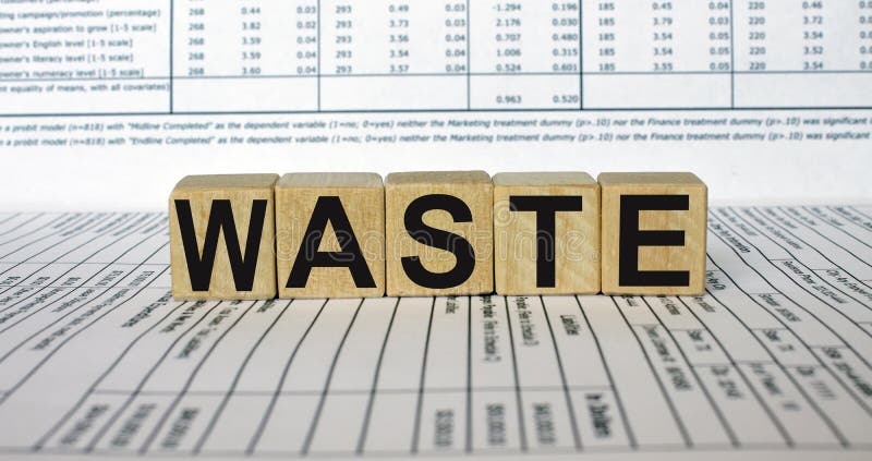 Word Waste Made with Wood Building Blocks Stock Image - Image of ...
