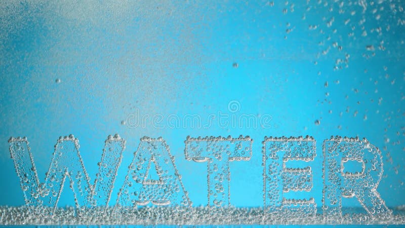 Word Water in Bubbles of Oxygen on White Background. Stock Video ...