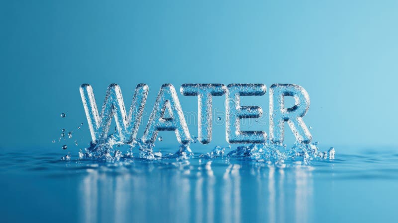 A Clear Representation of the Word Water Formed by Liquid Droplets ...