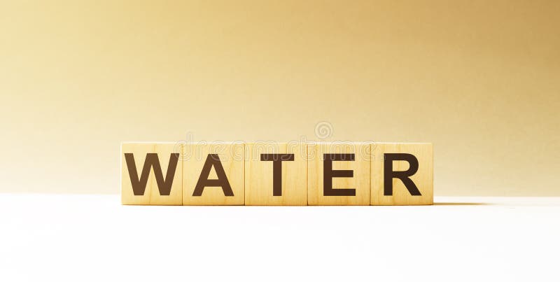 Word WATER Made with Wood Building Blocks Stock Image - Image of ...
