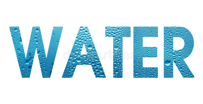 Word Water on White Background Stock Photo - Image of fall, aqua: 14817600