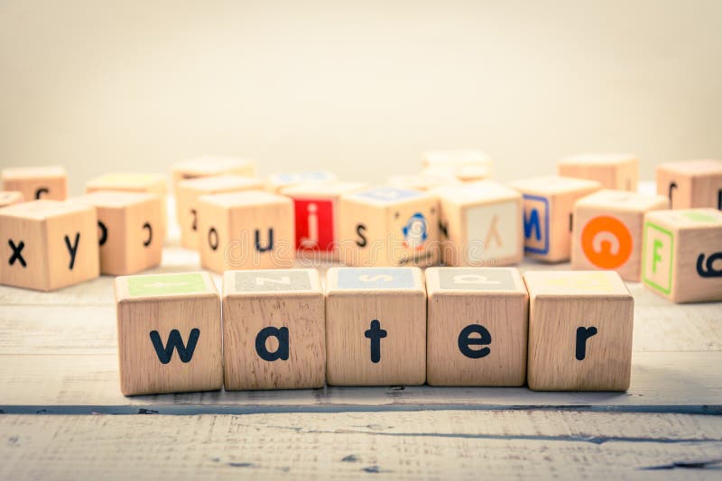 Word Water on White Background Stock Photo - Image of fall, aqua: 14817600