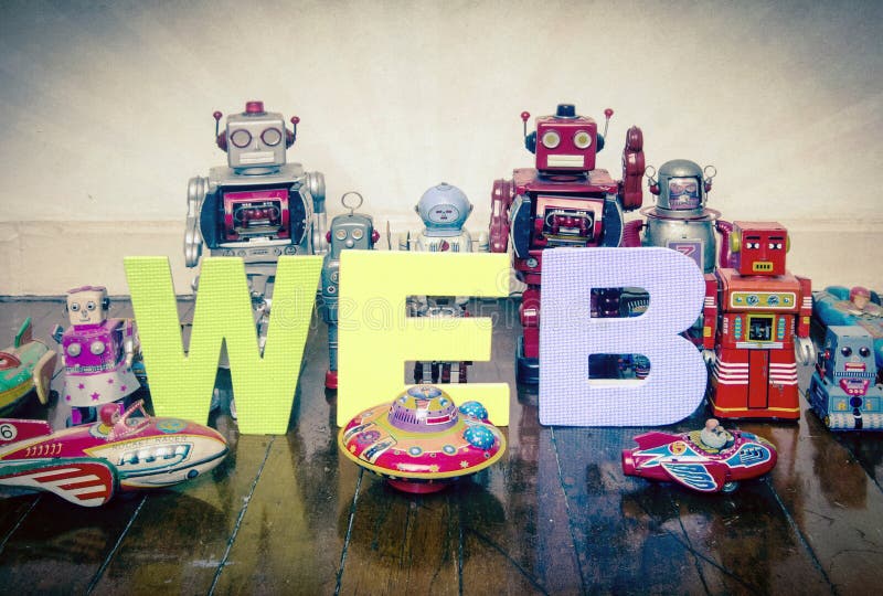 Web robots wooden floor stock image. Image of creativity - 104831895