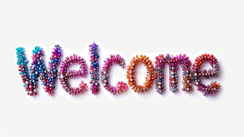 The Word Welcome Isolated on White Background Made in Realistic Pencil ...