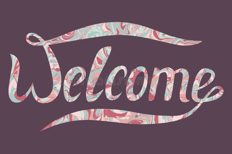 The Word Welcome for Your Design. Vector Banner with Colorful Te Stock ...