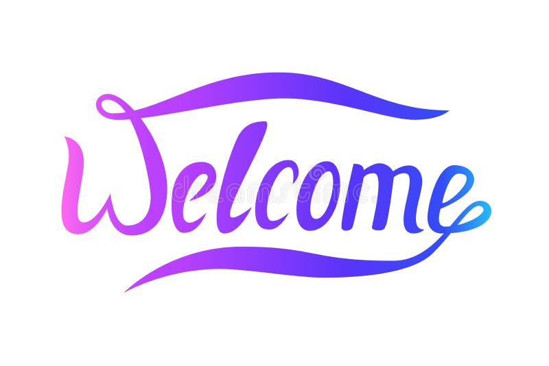 The Word Welcome for Your Design. Vector Banner with Transition Stock ...