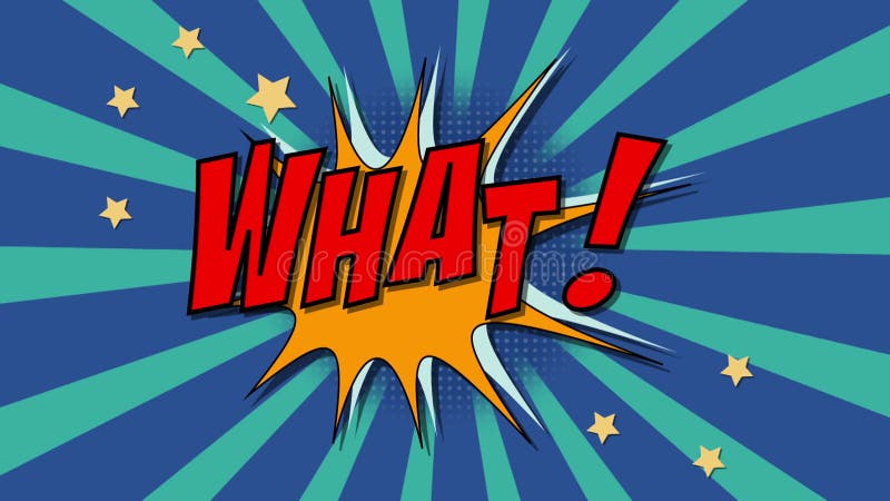WHAT - Word Speech Balloons Comic Style Animation Stock Footage - Video ...