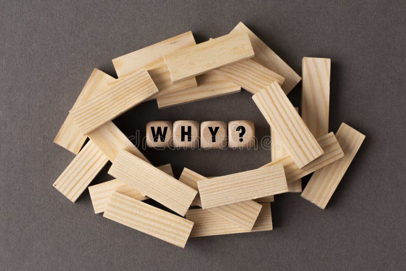 The Word Why among the Wooden Blocks. Concept of Questions Stock Image ...