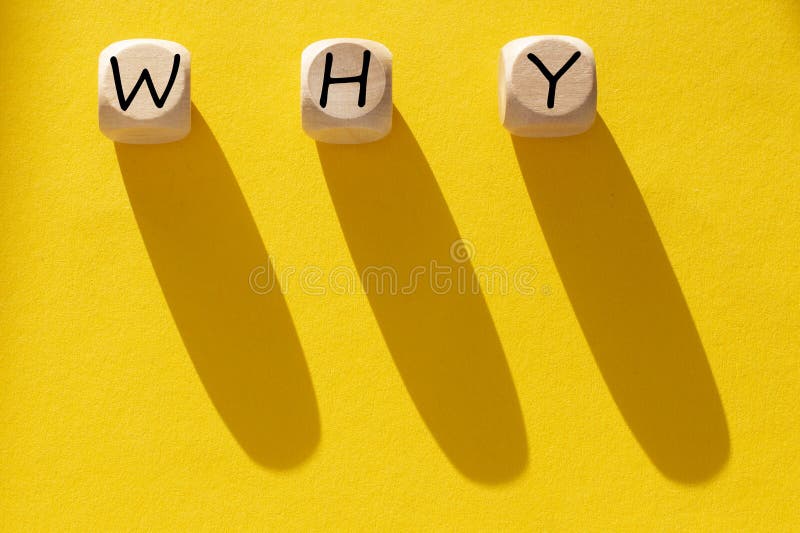 Word Why on a Yellow Background. Business Concept Stock Photo - Image ...