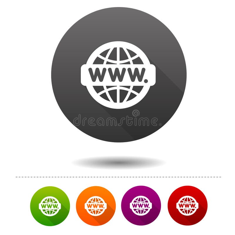 Word Wide Web Icon. WWW Symbol Sign. Web Button Stock Vector ...