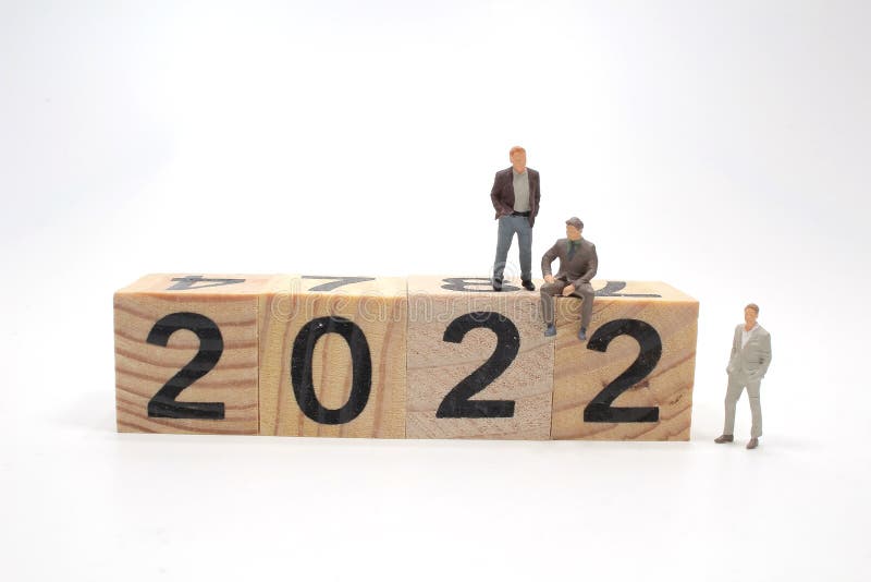 The 022 Word with Wooden Cubes with Mini Figure Stock Photo - Image of ...
