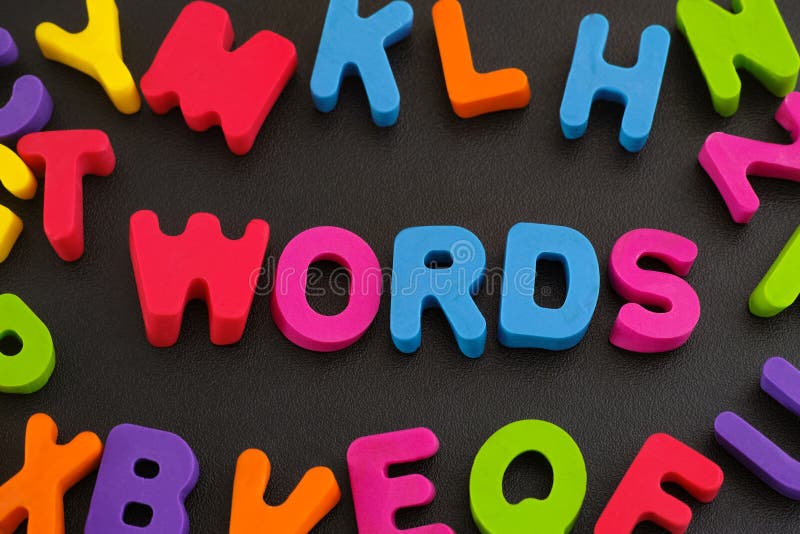 The Word Words Made Out of Polymer Clay Letters Stock Image - Image of ...
