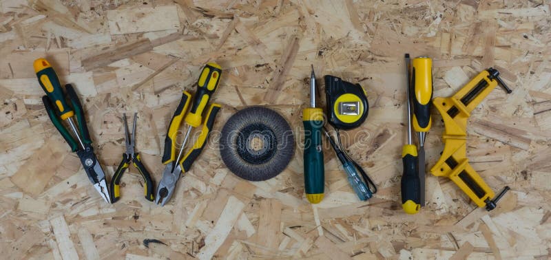 The Word WORK Made Up of Letters Collected from Construction Tools ...