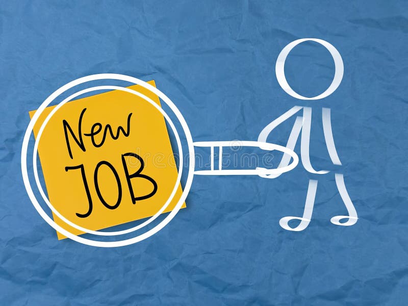 The Word Work is Written on the Paper. a Poster for Finding a Job ...