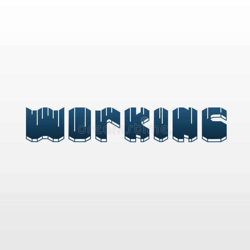 Word WORKING in the Clouds, Green Sky Colors Stock Illustration ...