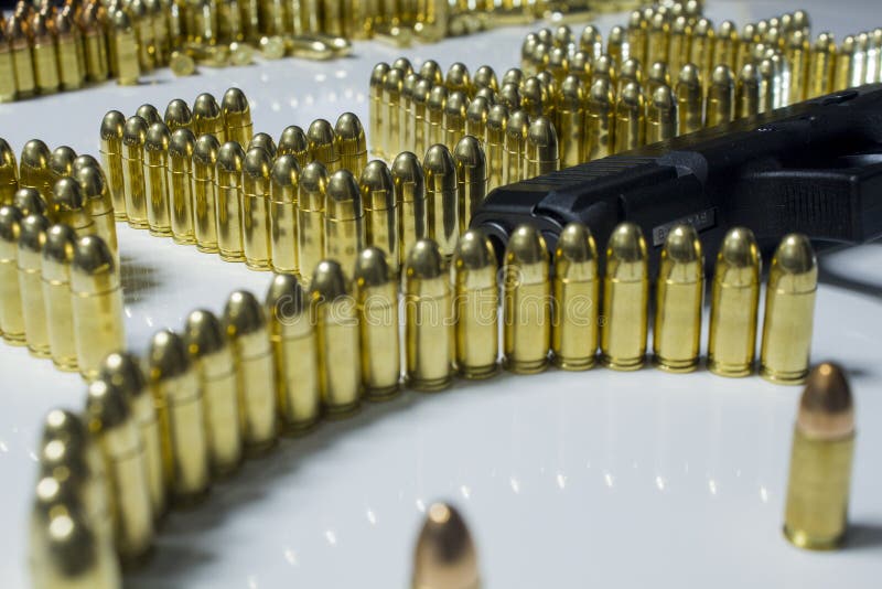 The Word World with 9mm Bullets Stock Photo - Image of shiny, symbol ...
