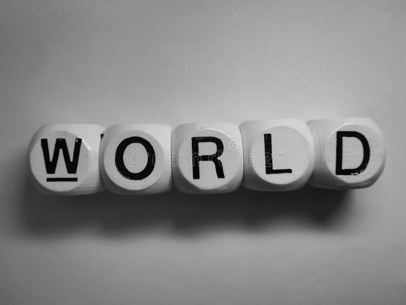 Word World Spelled on Wooden Dice Stock Photo - Image of design, text ...