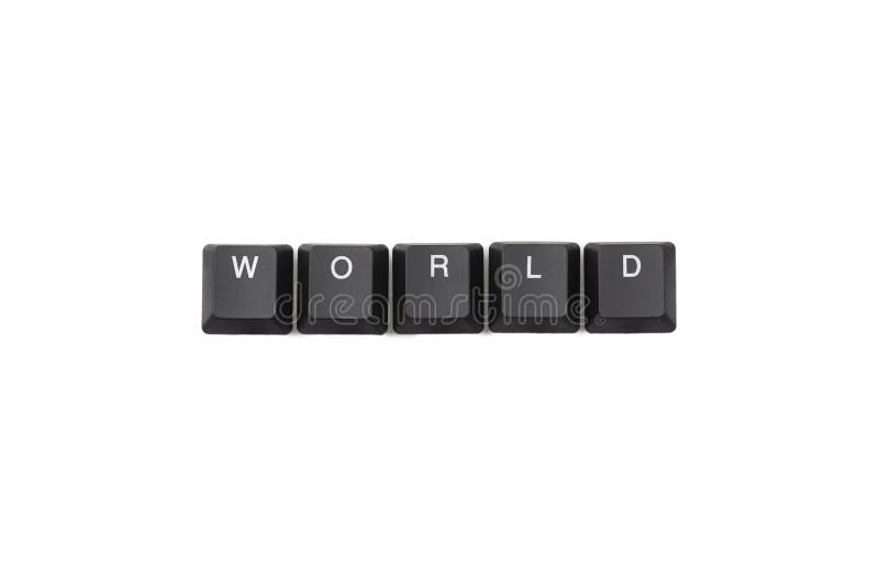 Word World Written on Keyboard. Isolated on White Stock Photo - Image ...