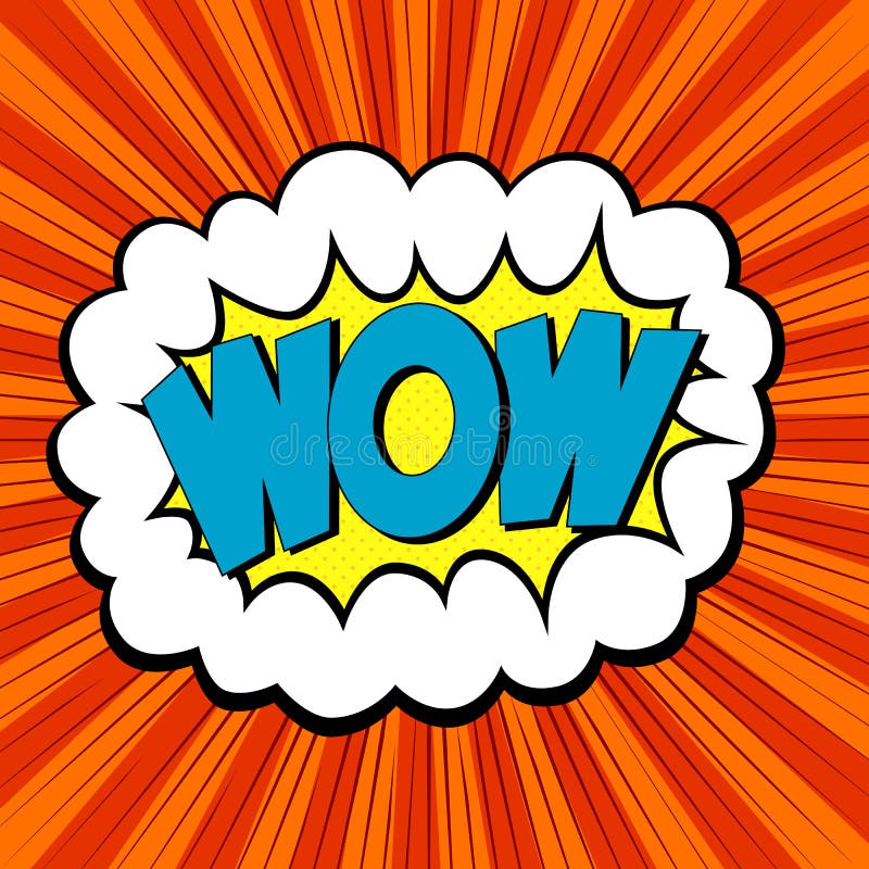 Word wow pop art stock vector. Illustration of blast - 55102687