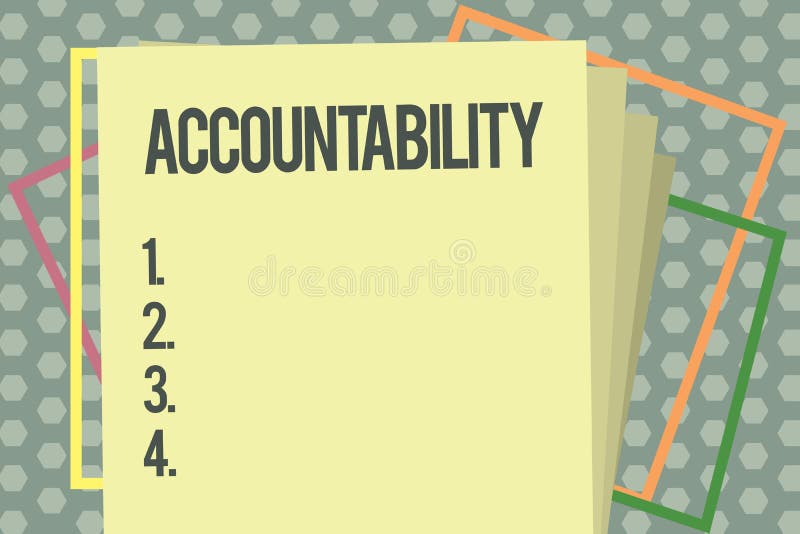 Word Writing Text Accountability. Business Concept for State of Being ...