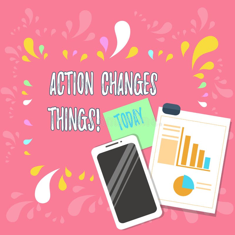 Word Writing Text Action Changes Things. Business Concept for Start ...