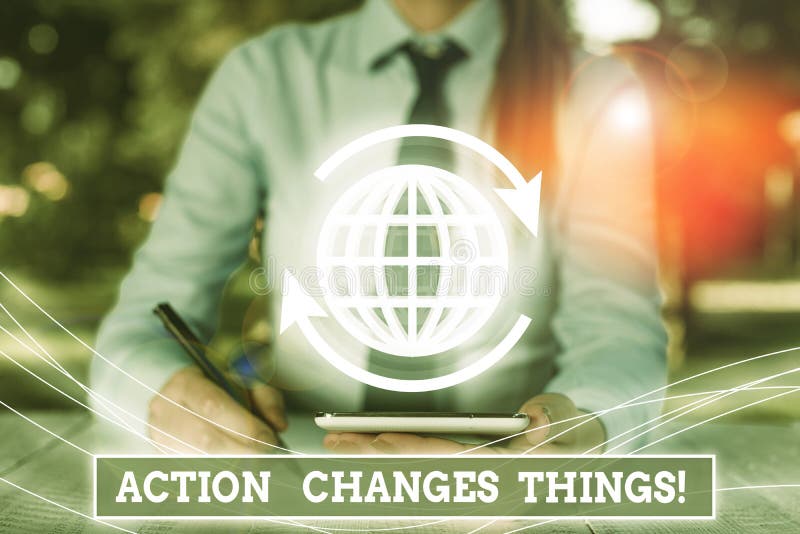 Word Writing Text Action Changes Things. Business Concept for Start ...