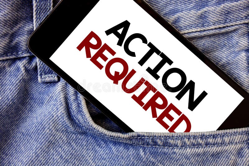Word Writing Text Action Required. Business Concept for Important Act ...