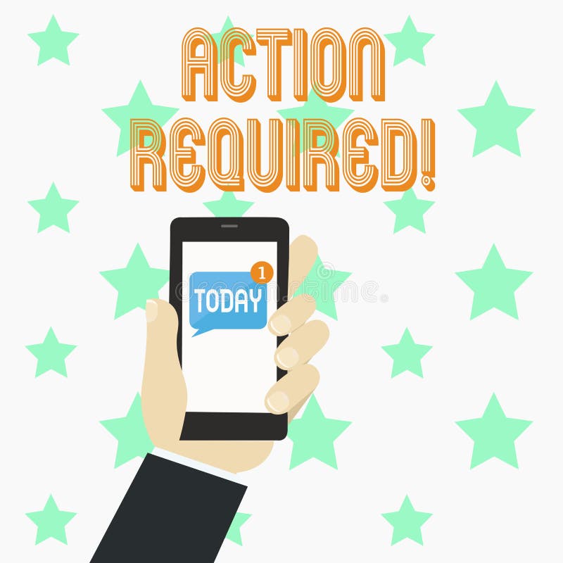 Word Writing Text Action Required. Business Concept for Important Act ...