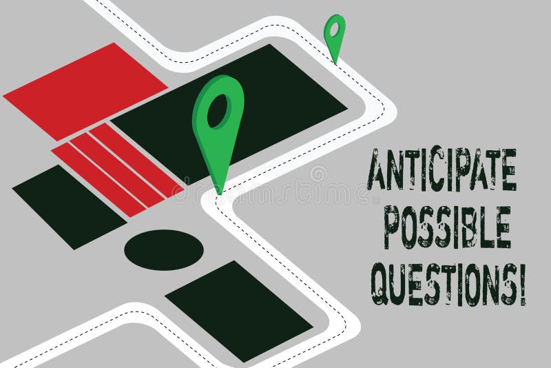 Word Writing Text Anticipate Possible Questions. Business Concept for ...