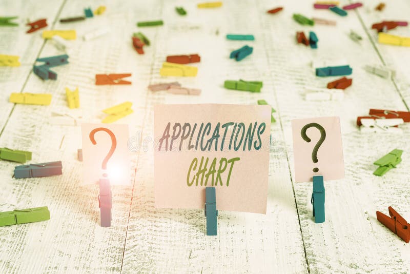 Word Writing Text Applications Chart. Business Concept for Graph Used ...