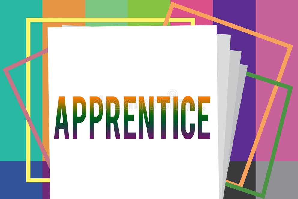 Word Writing Text Apprentice. Business Concept for Person Learning ...